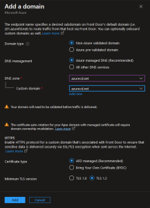 Connect apex domain to Azure Front Door - Cloudyne Systems